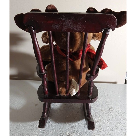 Holiday | Vintage Dan Dee Reindeer Wooden Rocking Chair Sings Rocks ...